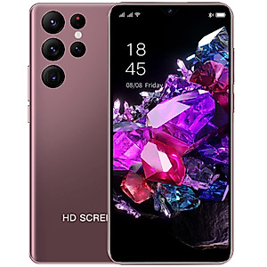 Unlocked Smartphones, 5G Android Smart Phone HD Full Screen Phone, Dual SIM Unlocked Cell Phone, 2+16G RAM, Long Battery Life, 6.53-inch Water Drop Screen Touch Screen Mobile Cell Phone (Rose Gold)