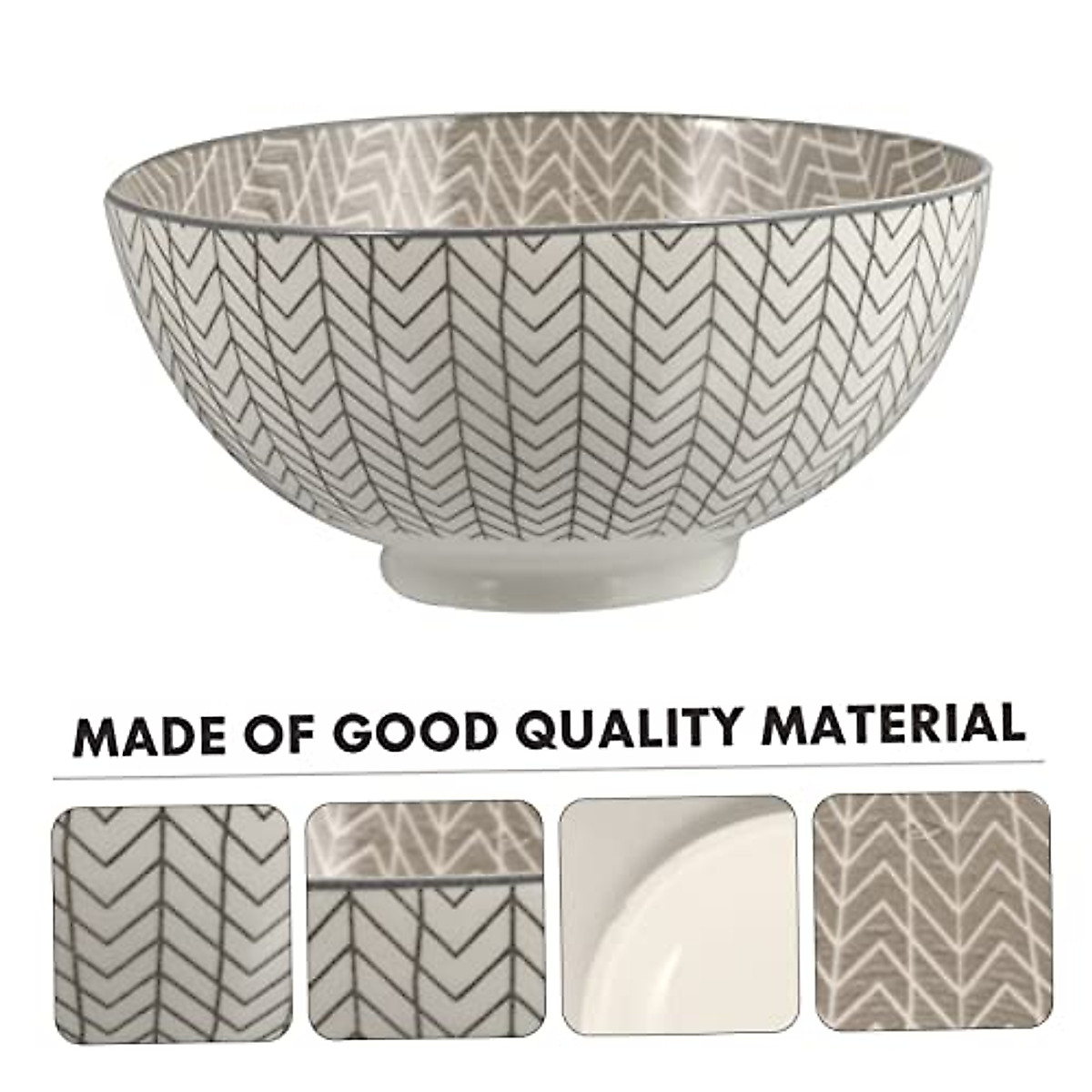 EXQUIMEUBLE 1Pc ceramic rice bowl porcelain rice bowl Soy Dipping Sauce Dishes japanese ramen bowls oatmeal bowls udon noodle bowl melamine ramen bowl Hand-Pulled Noodle ceramics big bowl