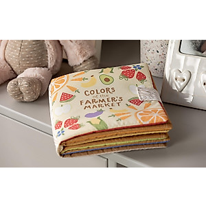 DEMDACO Farmer's Market Bright Colors 7 x 7 Polyester Fabric Baby Soft Touch Feel Book