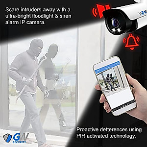 GW Security 8 Channel 4K NVR H.265 8MP Fulltime Color Night Vision Security Camera System with 8 UltraHD 4K IP Two-Way Audio Outdoor PoE Security Cameras, Smart AI Human & Car Detection