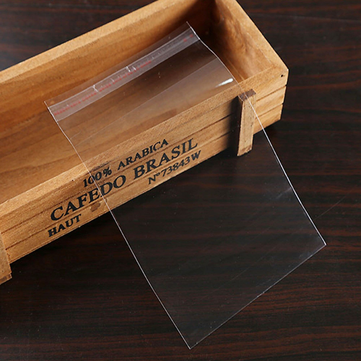 EachDusto 3"x4" Self Adhesive Cellophane Bags Tiny Self Stick Cello Pouch 500pcs Clear OPP Poly Glassine Baggies 2mil for Cookie Seeds Beads Powder Candy Lipstick Cards Earrings Biscuits