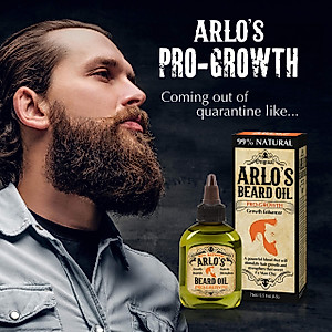 Arlo's Pro Growth Beard Oil - Citrus Basil 2.5 oz. - Promotes Beard Hair Growth