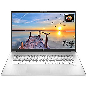 HP 17 Laptop, 17.3" HD+ Touchscreen, AMD Ryzen 5 5625U Processor, 32GB DDR4 RAM, 2TB PCIe SSD, Webcam, HDMI, Fingerprint Reader, Wi-Fi 6, Windows 11 Home, Silver