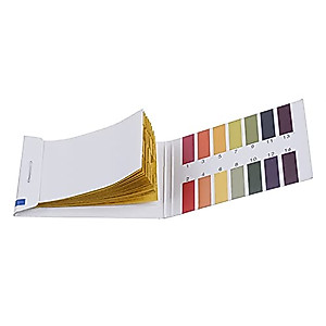 BOJACK 5 Pack 80 Strips (400 Strips) pH 1-14 Test Paper Extensive Test Paper Litmus Test Paper 400 Strips pH Test for Water Soil Testing Pet Food pH Monitoring