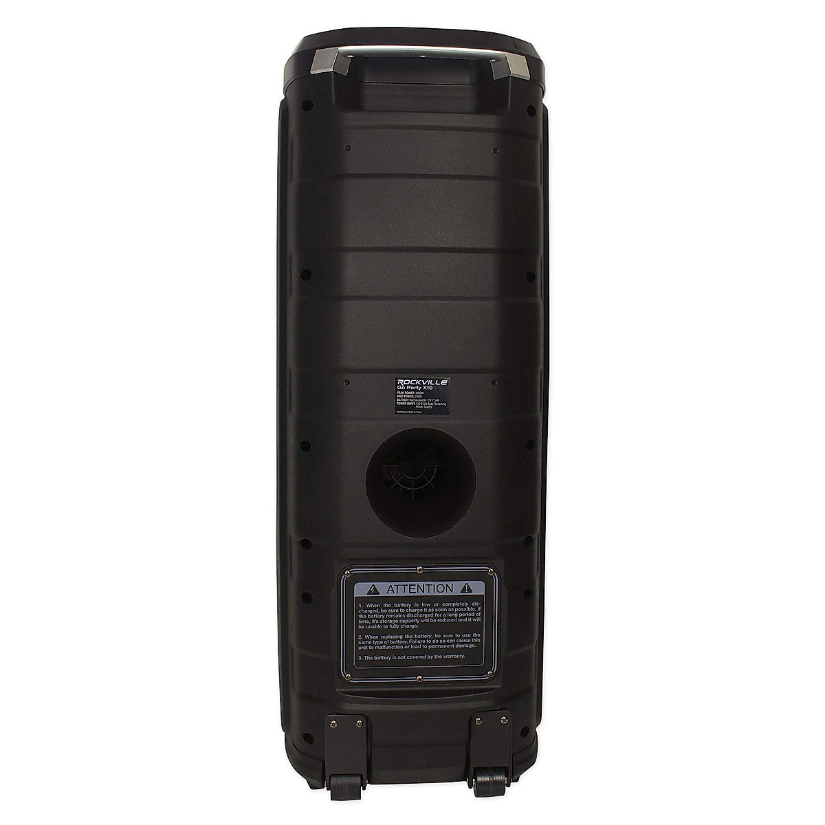 Rockville Go Party X10 Dual 10" Rechargeable Karaoke Machine System + (3) Mics