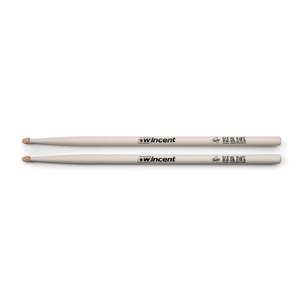 Wincent Drumsticks Tomoya WTYSCWII 5A Speed 5B Power Signature Hickory Drumsticks, White 1 Pair