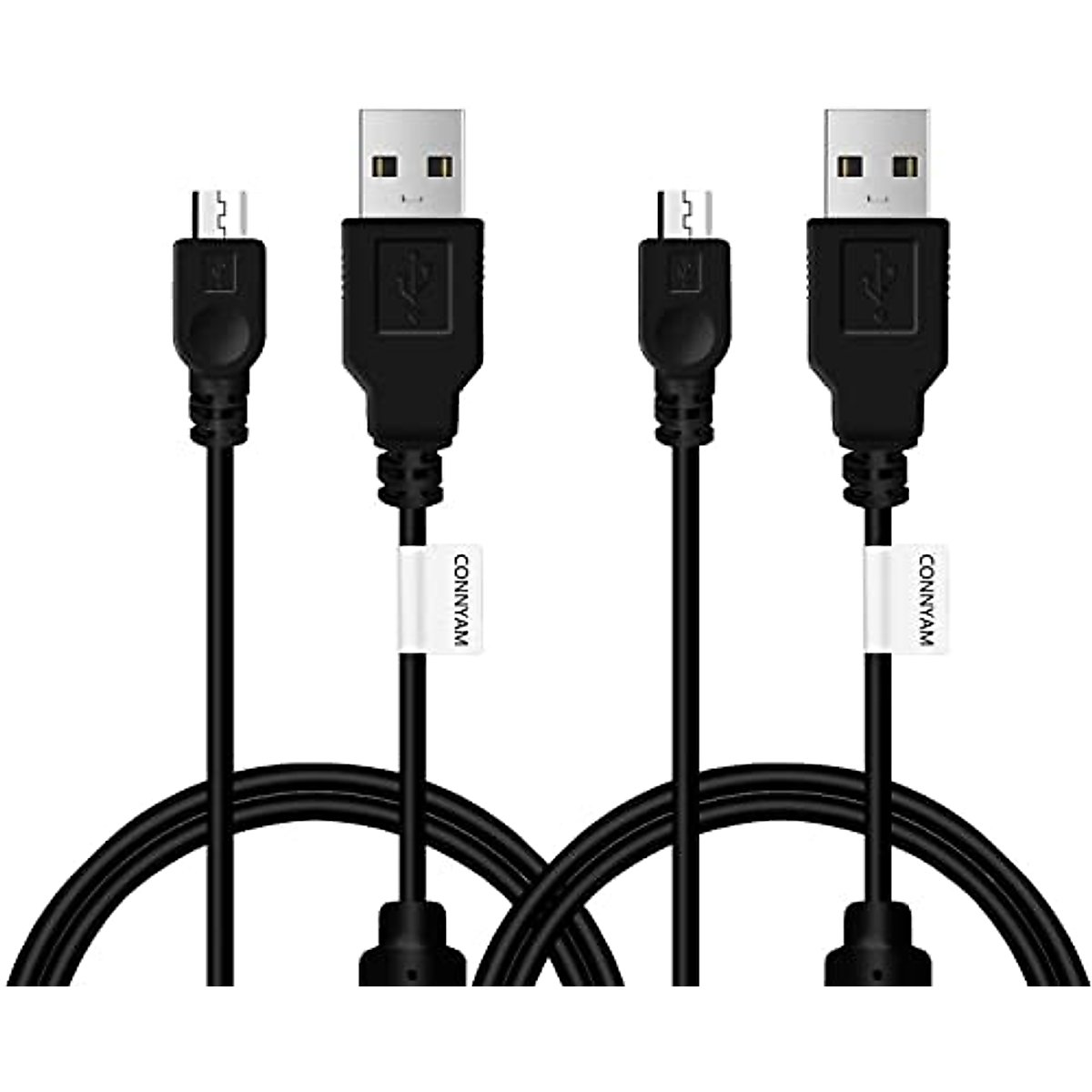 CONNYAM 2Pack 10ft PS4 Controller Charging Cable, High Speed Data Sync Cord for PS4/ Slim/Pro/Xbox One/Xbox One S/Xbox One Elite/Xbox One X Controllers