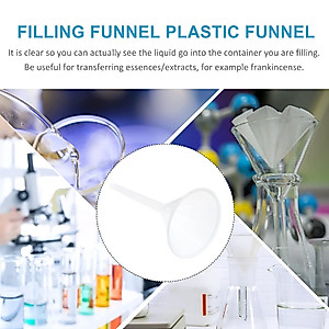 ULTECHNOVO 12pcs Clear Small Mm Perfume Filter Funnels Oils Bottle Cosmetics Funnel Ing Plastic Arts Essential Chemicals Lad Tool for Filling Crafts Laboratory Sub- Experiment