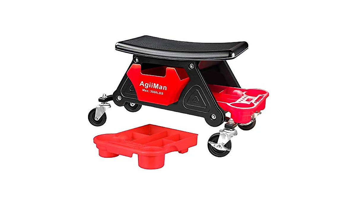 AgiiMan Mechanic Stool - Comfort & Convenience for DIY