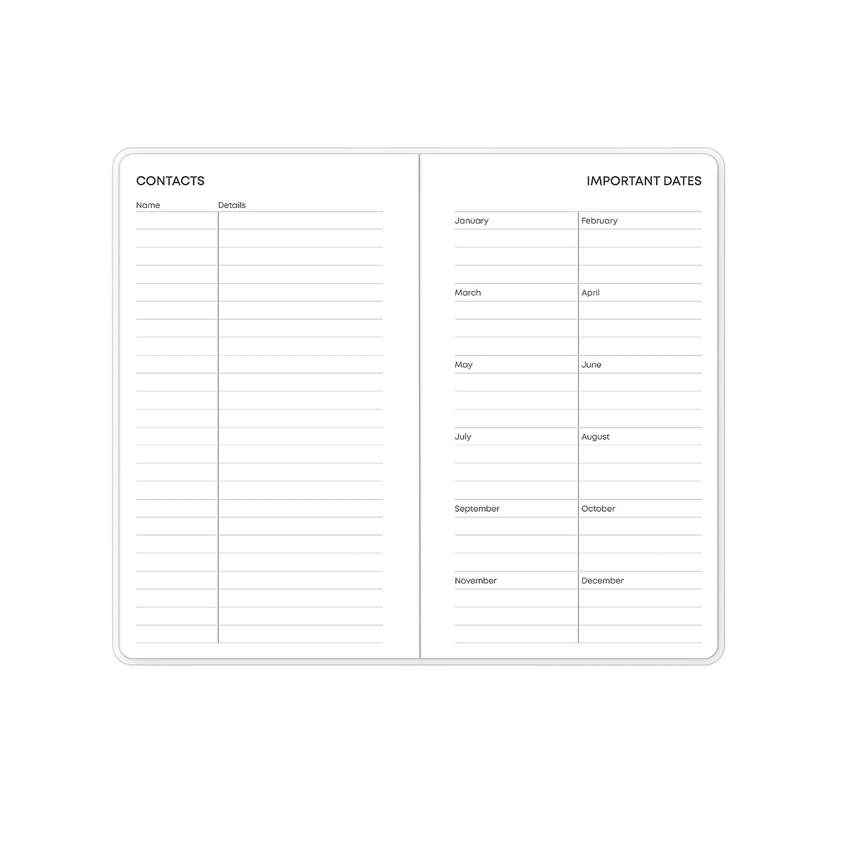 2024-2025 Blue Sky™ Ashlyn 24-Month Planning Calendar, 3-5/8" x 6-1/8", Navy Clear, January 2024 to December 2025, 143959