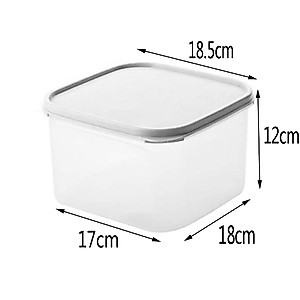 GAIXIA Plastic Food Storage Container Keep Fresh with Lid Leak Proof Cereal Sealed Box Kitchen storage (Size : 18.51812cm)
