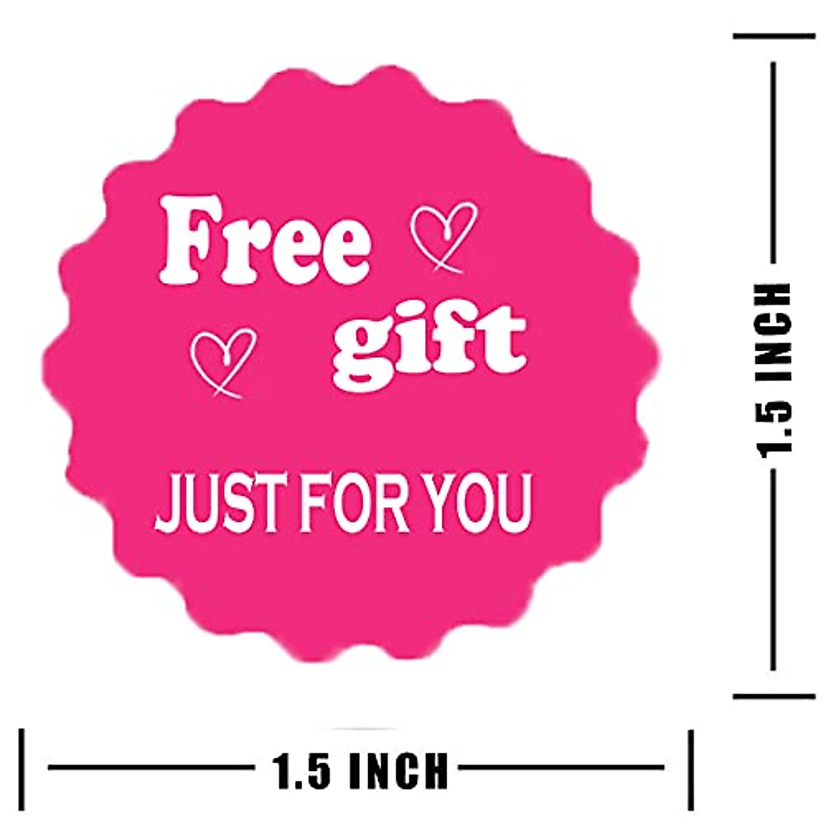 YOUOK Mail Just for You Stickers,1.5 Inch Round Pink Customer Appreciation Thank You Sticker Labels for Small Businesses,Mailing Envelopes,Small Shop,Packaging(500PcsRoll)