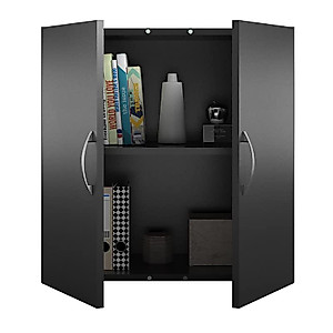SystemBuild Lonn 24" Wall Cabinet in Black