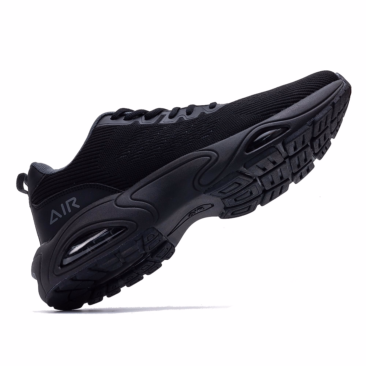 PERSOUL Mens Air Running Shoes Lightweight Breathable Athletic Tennis Gym Jogging Sneakers AllBlack Size 11