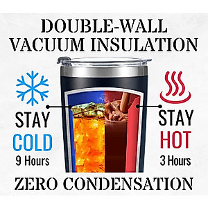 Personalized Coffee Mug with Initial J, Monogrammed Travel Tumbler for Him, Custom Cups, Unique Birthday Christmas Gifts for Men who Have Everything