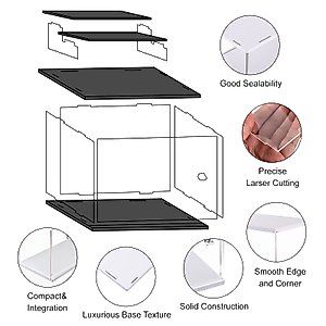 LileZbox Acrylic Display Case, Display Box, Versatile Collectibles Display Showcase for Action Figures Toys,1 Pack