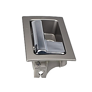 RLB-HILON Interior Door Handle Compatible with Ford F150 2009 to 2014 Year Front or Rear Right Passenger Side Door, Chrome Lever Gray Housing, Replacement for # CL3Z-1522600-GA 9L3Z-1522600-CB