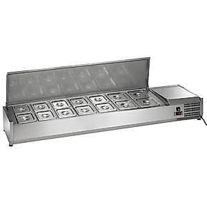 Arctic Air ACP63 63-Inch Countertop Refrigerated Sandwich/Salad Condiment Prep Table Station, Stainless Steel, 115v