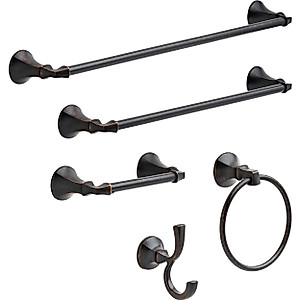 Delta Faucet 76435-RB Ashlyn Double Towel Hook, SpotShield Venetian Bronze