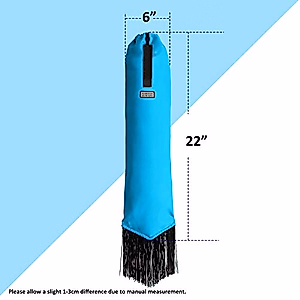 Harrison Howard Horse Tail Bag with Fringe-Azure Blue