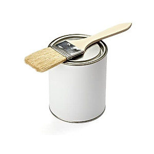 BLYSK Empty Metal Quart Paint Cans with Lids Paint Storage Containers Unlined Multipurpose for Art, Crafts DIY Free Can Open, Marker & Labels (4 White)