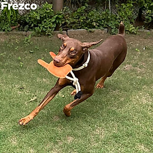 Frezco Llama Dog Rope Toy | Handmade with Natural Suede Leather and Tough Cotton Rope | Ideal for Teething, Puppy, Small and Medium Dogs | 100% Stuffed with Coconut Fibers