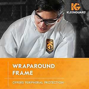 KleenGuard™ V30 Nemesis™ Safety Glasses (25676), Clear Lenses, Black Frame, Unisex for Men and Women (Qty 12)
