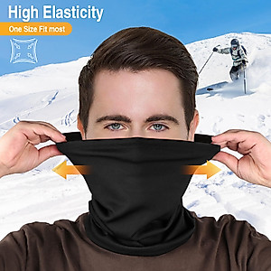LUOLIIL VOE 2 Pack Winter Neck Gaiter Warmer for Men & Women, Windproof Face Cover Soft Fleece Face Mask Scarf for Cold Weather Outdoor Sports Skiing Cycling