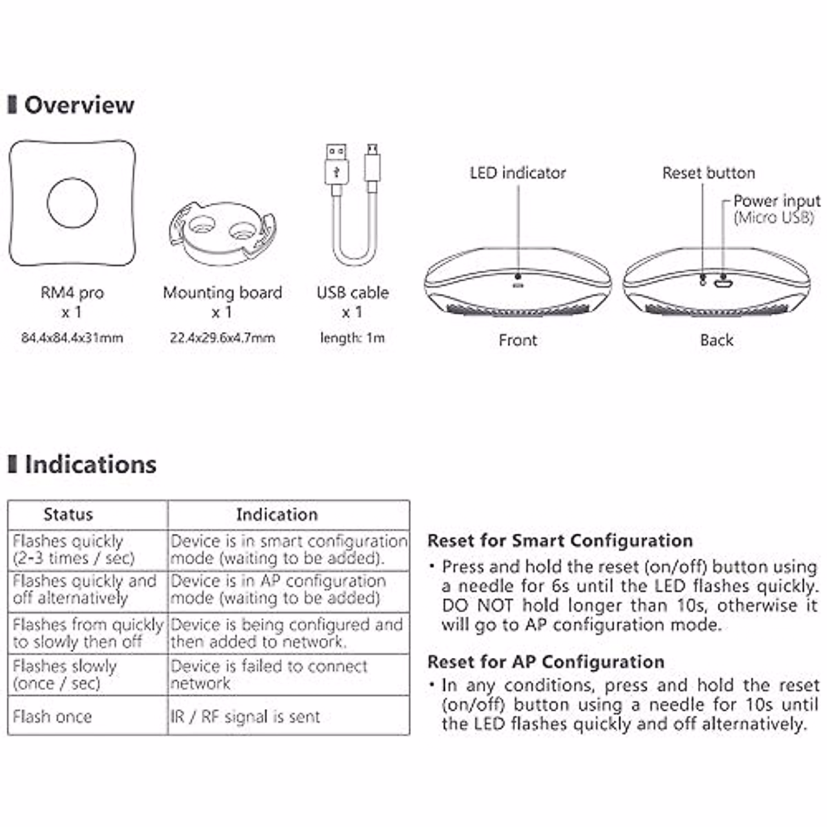 BroadLink RM4 pro (2.4 GHz Wi-Fi Only) IR & RF Universal Remote, All in One Hub Code Learning Wi-Fi Remote Control for TV Air Conditioner, Curtain Motor, Works with Alexa, Google Home, IFTTT