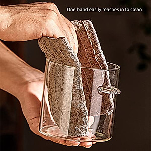 LUZLED Set of 3 Airtight Glass Jars with Bamboo Lids and Spoons, 16oz Glass Storage Containers with Lids Clear Food Storage Containers Food Jars Canisters for Kitchen Sugar Salt Coffee Beans