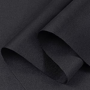 Waterproof PU Backing Canvas Fabric, Soft 600 Denier Ripstop Canvas Cordura Fabric for Outdoor/Indoor, DIY Craft, Awning, Marine, Tent, Bags, Upholstery, 60"Wide, Sold by The Yard(Black)