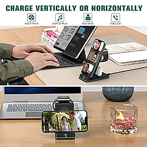 Charging Station for Apple Devices, 3 in 1 Wireless Charger Stand with 20W USB C Adapter Compatible with iPhone 14 13 12 11 Pro Max 8 XS XR, Fast Charging Stand Dock for Apple Watch Series & AirPods