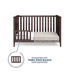 Graco Melbourne 3-in-1 Convertible Crib (Espresso) – Converts from Baby Crib to Toddler Bed and Daybed, Fits Standard Full-Size Crib Mattress, Adjustable Mattress Support Base
