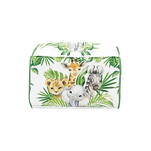 Yeshop Jungle Safari Animals Nuetral Personalized Diaper Bag Backpack Tote with Name,Custom Travel Nappy Mommy Bag Backpack for Baby Girl Boy Gift, 10.83 inches * 6.69 inches* 15 inches