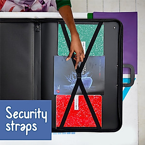 Art Portfolio Case 18x24 Artist Portfolio, With Handle & Adjustable Shoulder Strap And One Notebook B 5 Planner Waterproof, Portfolio Folder for Artwork, Art & Craft Portfolios, Art Portfolio Bag