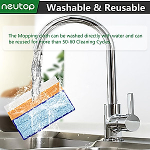 Neutop Mop Pads Compatible with iRobot Braava Jet 200 Series 240 241 244 245 250 Robot Mops, Washable and Reusable, 4 Wet 4 Dry 4 Damp.