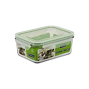 Clean & Fresh Glasslock RP518 Rectangular 37-Ounce Glass Food-Storage Container