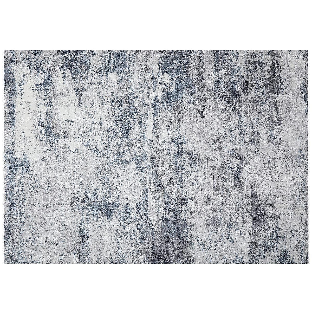 Area Rug Living Room Rugs: 3x5 Indoor Abstract Soft Fluffy Pile Large Carpet with Low Shaggy for Bedroom Dining Room Home Office Decor Under Kitchen Table Washable - Gray/Blue