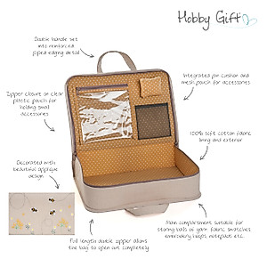 Project Case - Appliqué Linen Bee - Large - HobbyGift