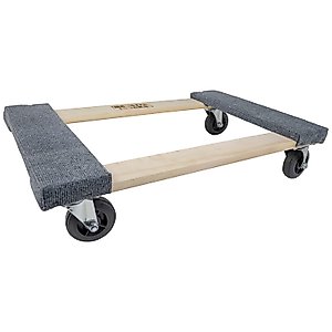 Monster Trucks 4-Wheel Piano Wooden Carpeted Dolly