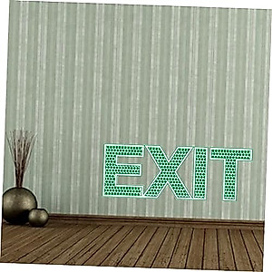 TOPPERFUN Emergency Door Exit Sign Safety Exit Sign Wall Sticker Noctilucence Exit Sign Green Exit Sign Sticker