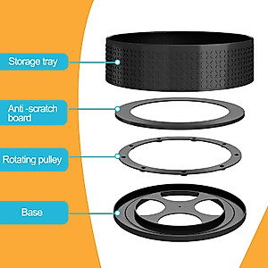 Lazy Susan Turntable Organizer,2 Tiered Rotating Kitchen Storage Rack,Fridge Lazy Susan Turntable for Cabinet,Refrigerator,Dining Table,Kitchen Counter,Pantry,Fridge,Spice Rack Organizers and Storage