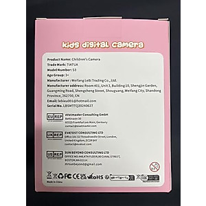 TIATUA Kids Camera for Girls & Boys, Toddler Camera Toys for Age 3-12 Kids with 32GB Card & Dual Lens, Digital Camera for 4 5 6 7 8 9 10 Year olds (Pink)