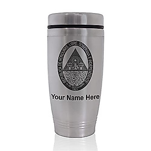 SkunkWerkz Commuter Travel Mug, Flag of Honduras, Personalized Engraving Included