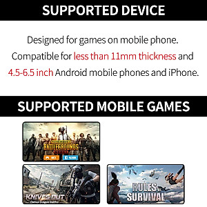 【1 Pair】 IFYOO Z108 Mobile Gaming Controller Compatible with PUBG Mobile/Fortnitee Mobile/Call of Duty Mobile, Sensitive Shoot and Aim Trigger L1R1 Compatible with Android & iPhone