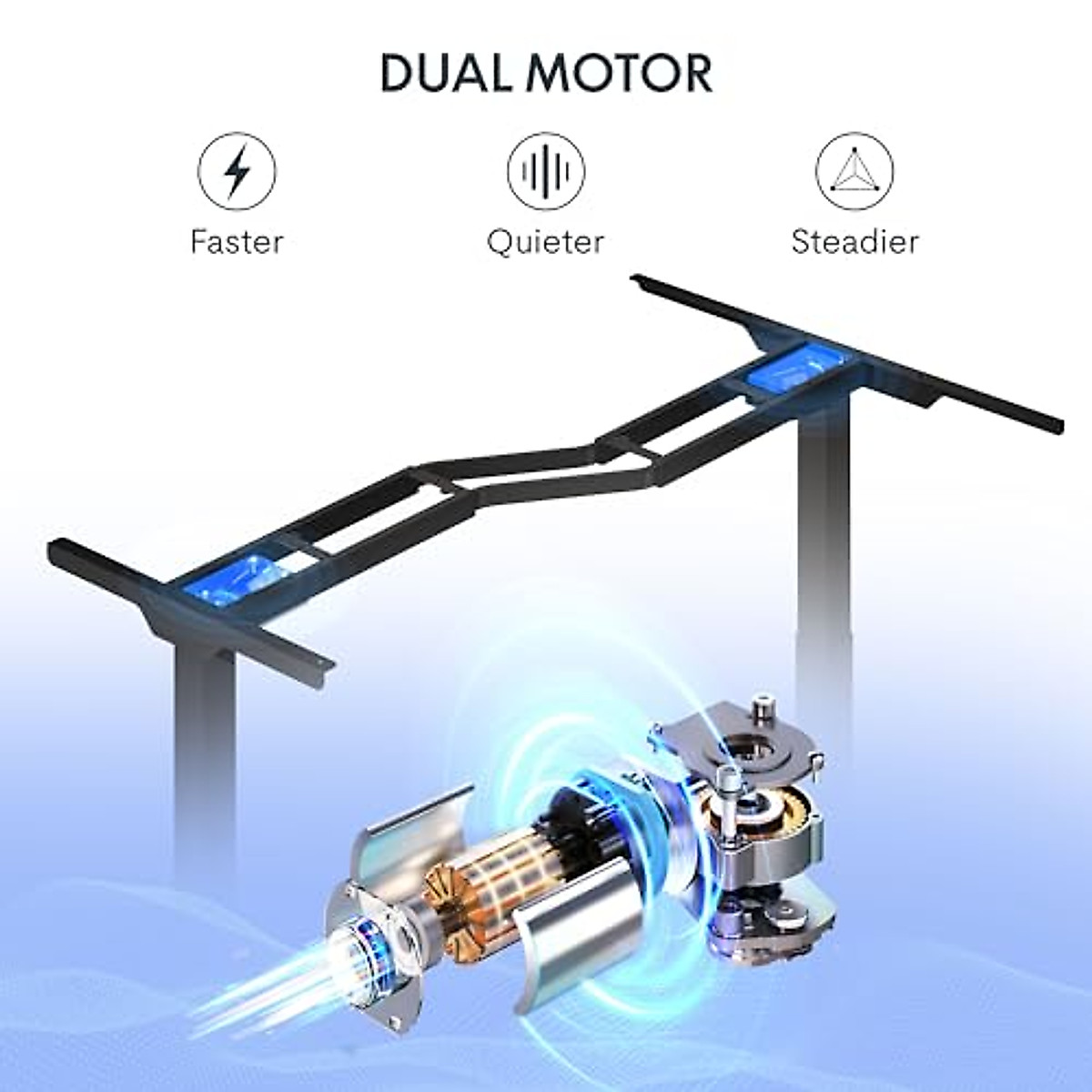 FLEXISPOT L Shaped Standing Desk 71 x 48 Inch Dual Motor Computer Electric Corner Desk Sit Stand Up Desk Height Adjustable Desk Home Office Table with Splice Board, Black