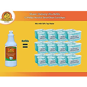 Shaver Shebang refills for 12 Philips SmartClean cartridges