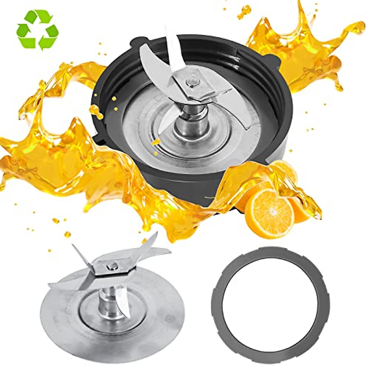 JOYSOG Blender Blade Replacement for Oster Blender, Stainless Mixer Blender Blade Jar Bottom Base Cap Gasket for Oster Pro 1200 Blender Replacement Parts