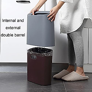 U/B Mini Trash Can, Without Lid Garbage Bin Plastic Desktop Trash Can, Small Countertop Wastebasket, for Desk, Office Kitchen, Makeup, Coffee Table (White)