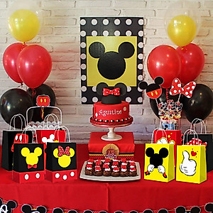 DLBEAUTY 16PCS Mouse Party Bags, Gift Favor Bags, Mouse Birthday Party Supplies, Mouse Decorations, Baby Shower